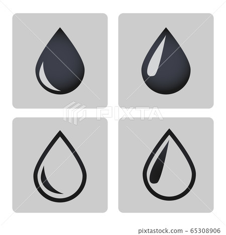 rain drop icon set. icons on a white background - Stock Illustration ...