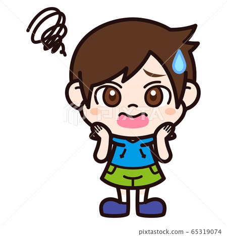 Boy worries - Stock Illustration [65319074] - PIXTA