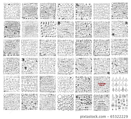 Big collection doodle Vector illustration of - Stock Illustration ...
