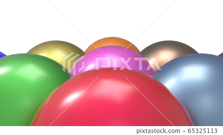 Metallic color ball text space CG white back... - Stock Illustration ...