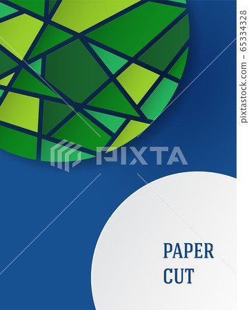 Abstract background in paper style. Poster with - Stock Illustration ...