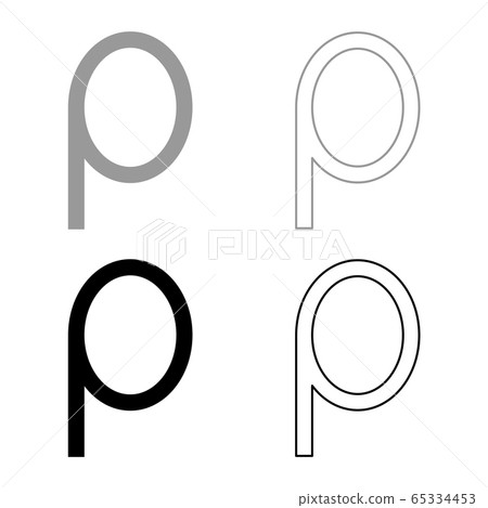 Rho greek symbol small letter lowercase font icon - Stock Illustration ...