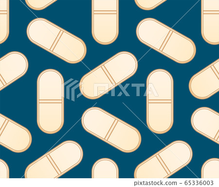 Flat style oval beige pills seamless pattern - Stock Illustration ...