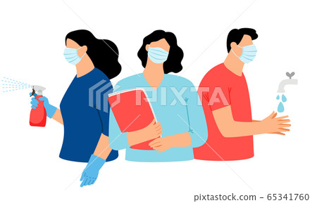 Virus protective measures - Stock Illustration [65341760] - PIXTA