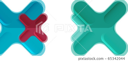 Glossy multicolored plastic style cross... - Stock Illustration ...