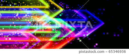 Colorful arrows moving horizontally - Stock Illustration [65346936] - PIXTA