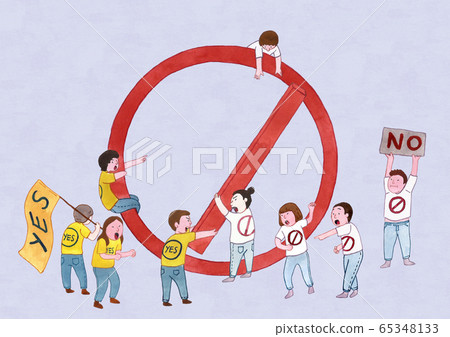 Modern social conflicts concept in flat style... - Stock Illustration ...