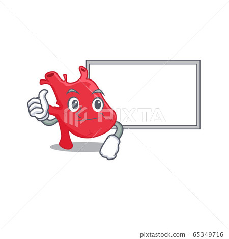 Humorous heart cartoon design Thumbs up bring a... - Stock Illustration ...