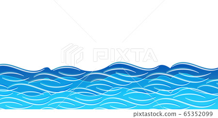 Wave sea curve background - Stock Illustration [65352099] - PIXTA