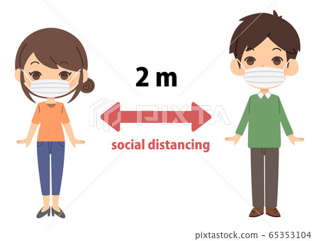 Infection prevention distance - Stock Illustration [65353104] - PIXTA