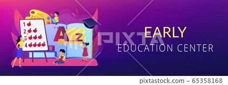 Early education concept banner header - Stock Illustration [65358168 ...