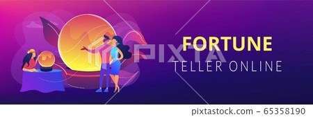 Fortune telling concept banner header - Stock Illustration [65358190 ...
