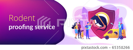 Rodents pest control service concept banner header - Stock Illustration ...