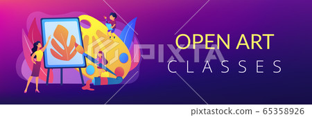 Art studio concept banner header. - Stock Illustration [65358926] - PIXTA