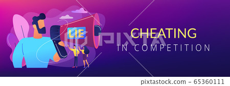 Cheating concept banner header. - Stock Illustration [65360111] - PIXTA