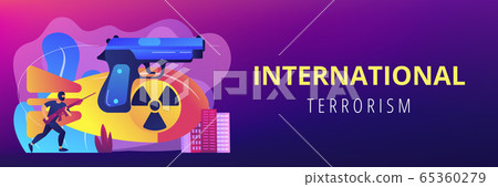 International terrorism concept banner header. - Stock Illustration ...