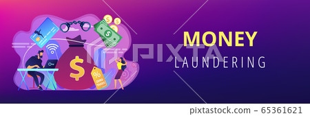 Financial crimes concept banner header. - Stock Illustration [65361621 ...