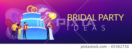 Wedding party concept banner header. - Stock Illustration [65362738 ...