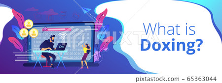 Doxing concept banner header. - Stock Illustration [65363044] - PIXTA