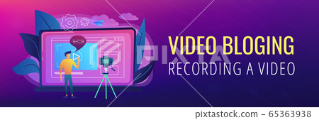 Vlog header or footer banner. - Stock Illustration [65363938] - PIXTA