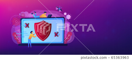 Antivirus software header or footer banner. - Stock Illustration ...