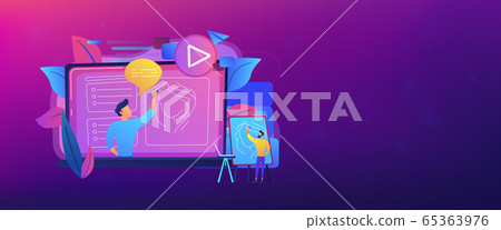 How-to videos header or footer banner. - Stock Illustration [65363976 ...
