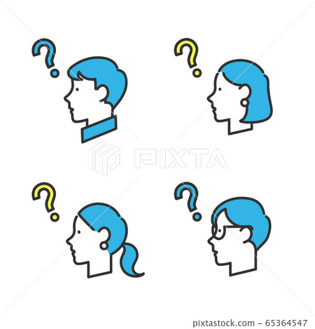 Male and female simple icon Hatena - Stock Illustration [65364547] - PIXTA