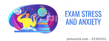 Exams and tests concept banner header - Stock Illustration [65364591 ...