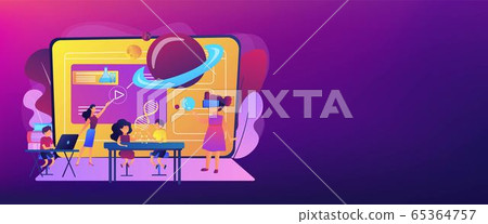 Smart spaces concept banner header - Stock Illustration [65364757] - PIXTA