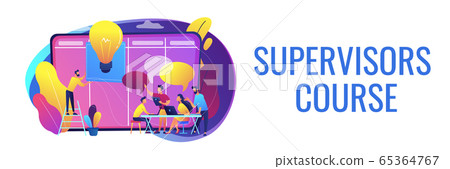 Managers workshop concept banner header. - Stock Illustration [65364767 ...
