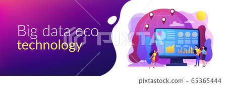 Environment data analytics concept banner header - Stock Illustration ...