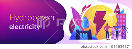 Hydropower concept banner header. - Stock Illustration [65365487] - PIXTA