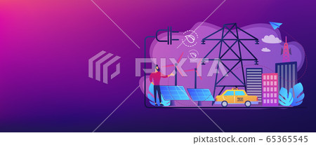 Alternative fuel concept banner header. - Stock Illustration [65365545 ...