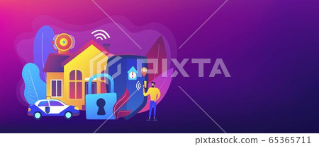 Security systems design concept banner header - Stock Illustration ...