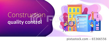 Construction quality control concept banner header - Stock Illustration ...