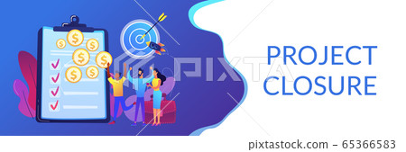 Project closure concept banner header - Stock Illustration [65366583 ...