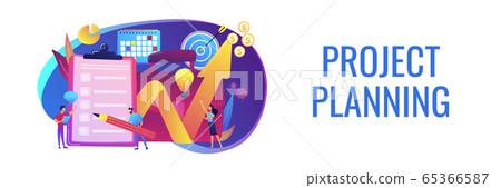 Project planning concept banner header - Stock Illustration [65366587 ...