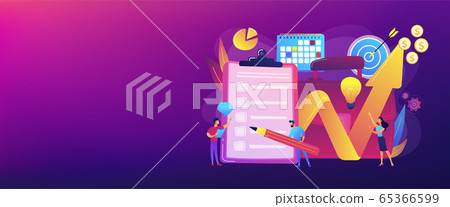 Project planning concept banner header - Stock Illustration [65366599 ...