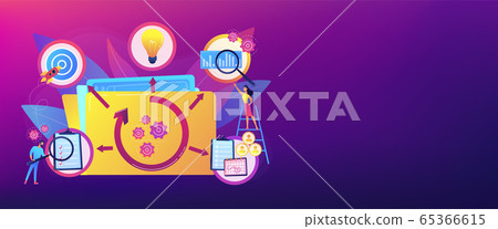 Project life cycle concept banner header - Stock Illustration [65366615 ...