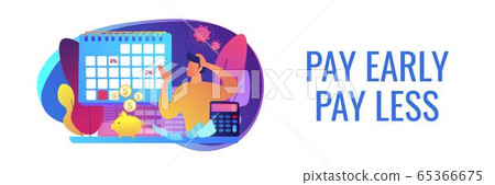 Early payment discount concept banner header - Stock Illustration ...