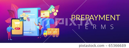 Prepayment terms concept banner header - Stock Illustration [65366689 ...