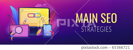 Link building concept banner header - Stock Illustration [65366721] - PIXTA