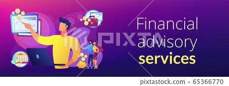Financial adviser concept banner header - Stock Illustration [65366770 ...