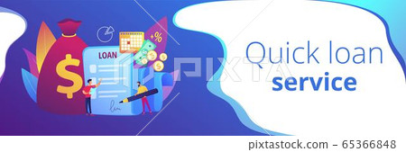 Loan disbursement concept banner header - Stock Illustration [65366848 ...