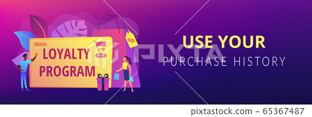 Loyalty program concept banner header - Stock Illustration [65367487 ...