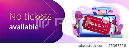 Sold-out event concept banner header. - Stock Illustration [65367556 ...