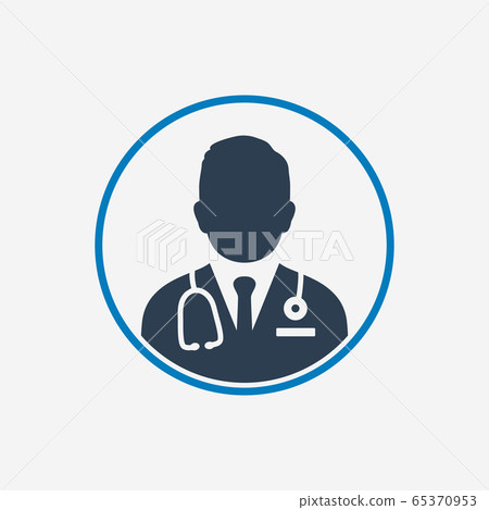 Medical Doctor profile Icon with Stethoscope... - Stock Illustration ...