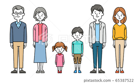 Three generations family - Stock Illustration [65387522] - PIXTA