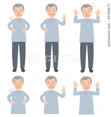Vector illustration of upper body and whole... - Stock Illustration ...
