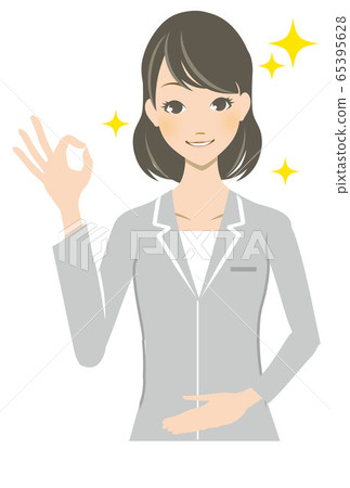 A working sister in a suit _ Glitter OK - Stock Illustration [65395628 ...